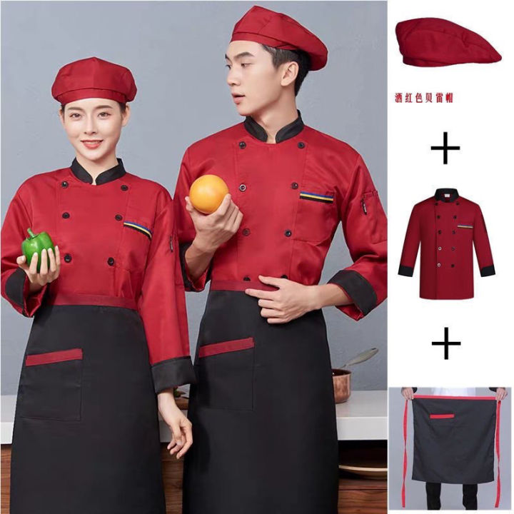 Cash Commodity and Quick Delivery Chef Overalls Autumn and Winter Long ...