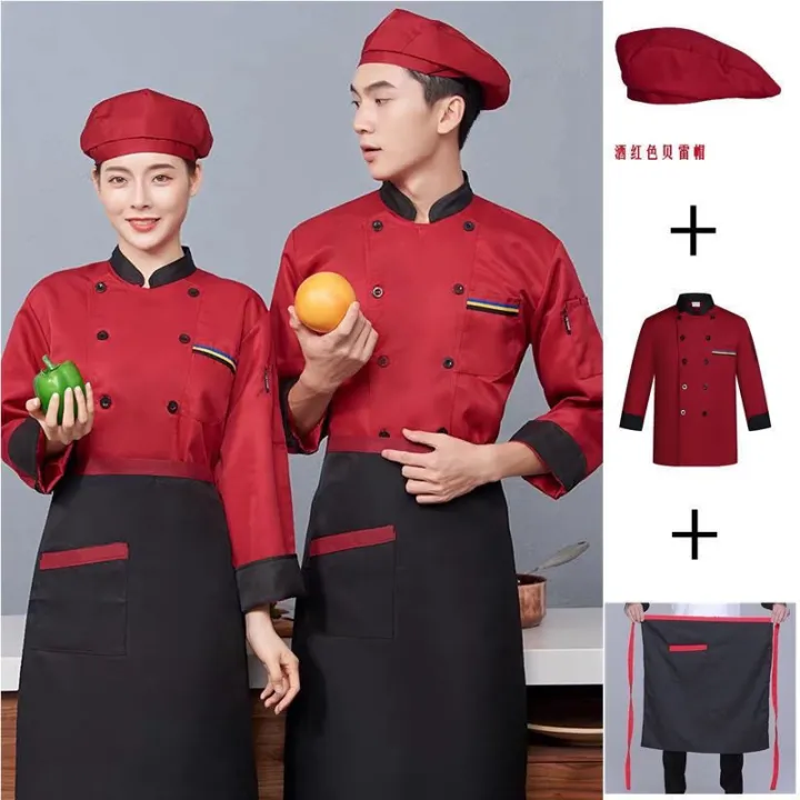 Cash Commodity and Quick Delivery Chef Overalls Autumn and Winter Long ...