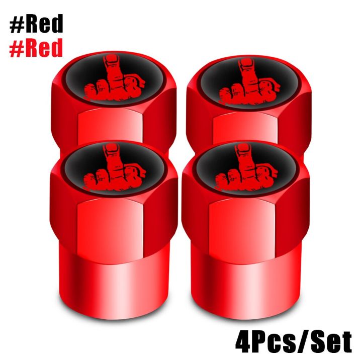 【Finger- Universal Tire Valve Stem Cap with Rubber Ring Wheel Caps ...