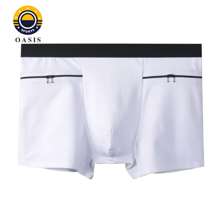 Seamless Lingerie Men's Zipper Panties Boxer TextureSoft Oasis Men's ...