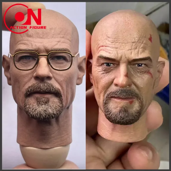 1/6 Mr. White Bryan Cranston Head Sculpt Normal Damaged Head Carving ...