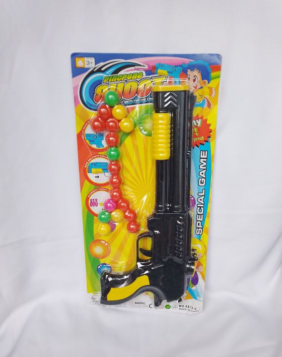 Toy Gun with Shooting Ping Pong Balls / Pin Pong Gun Toy | Daraz.lk