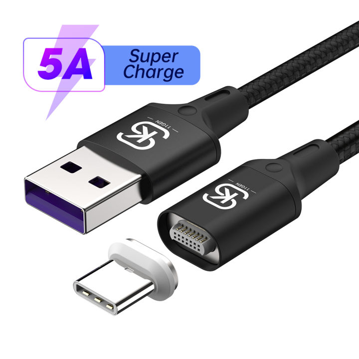 5A Magnetic Cable Micro USB Type C Super Fast Charging Micro usb Type-C ...