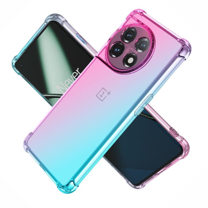 Case for Oneplus 11 / Oneplus 10T / 10 Pro / 10R Clear Cute Gradient ...