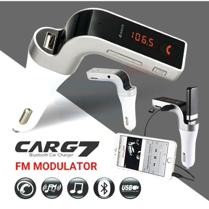 Car G7 FM Bluetooth Car Modulator Car Bluetooth Player | Daraz.lk