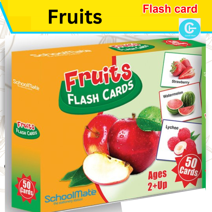 Flash Cards Fruits - Baby kids Early Educational Toys Gift | Daraz.lk