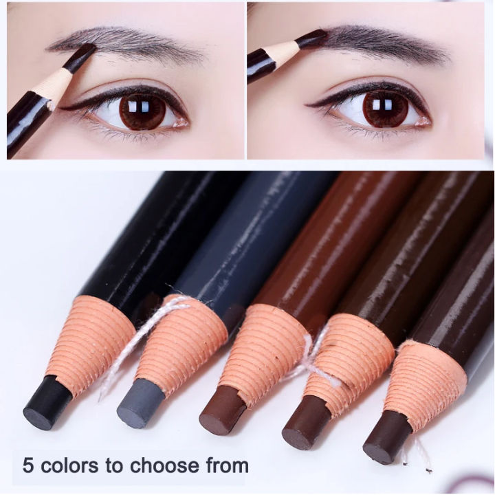 Eyebrow Pencil Waterproof Microblading Makeup Sharpener Pen Tattoo Art ...