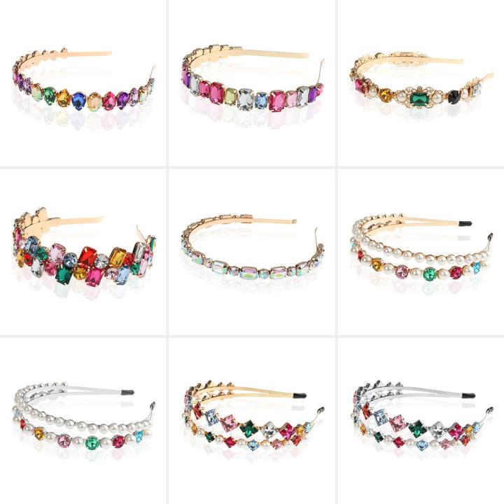 Luxury Baroque Style Elegant Rhinestone Headband Pearl Hair Band Head ...