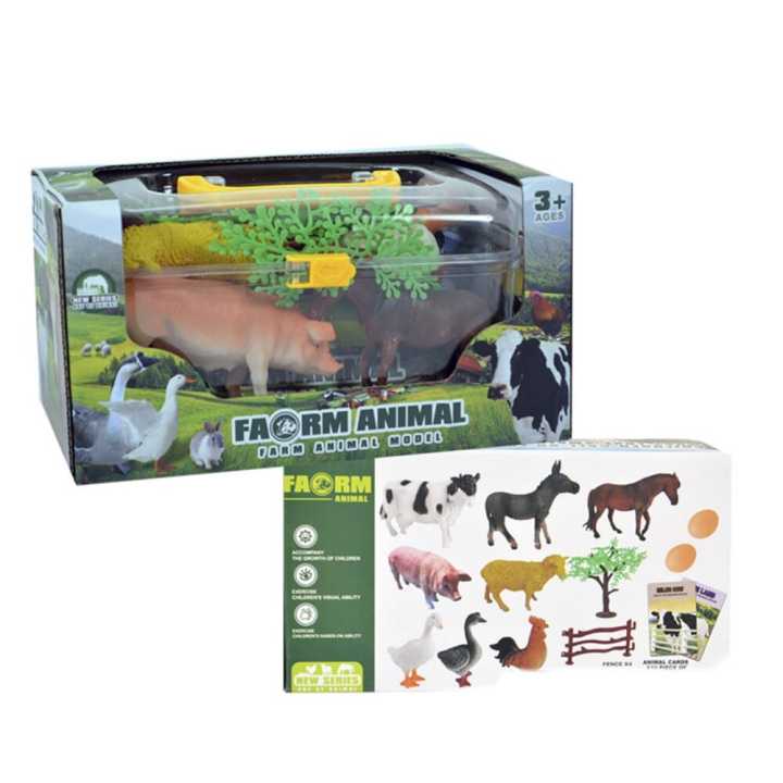 Farm Animals Series Set Box Toy "Made In Rubber" (26 Piecs) | Daraz.lk