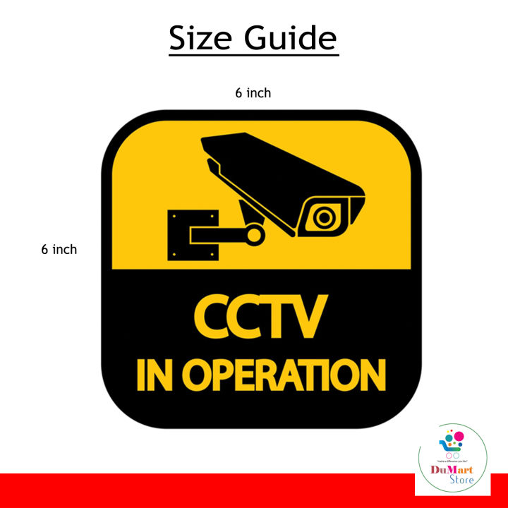 CCTV CAMERA SIGN Sticker 8 pack high quality digital print sticker ...