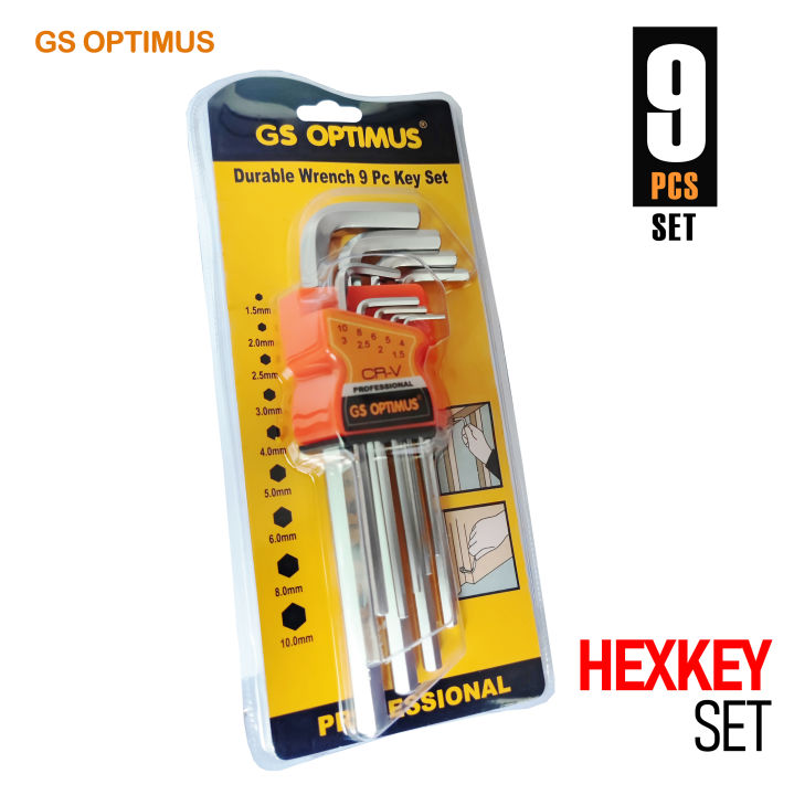 Hex key set allen key 9pcs set 1.5mm 2.0mm 2.5mm 3.0mm 4.0mm 5.0mm 6 ...