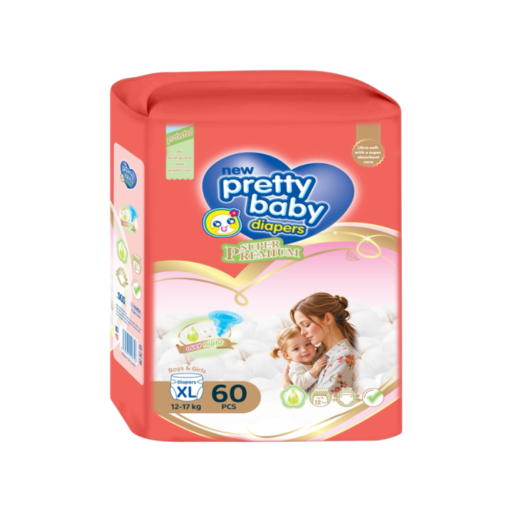 Pretty Baby S - CUT Diapers | The Perfect Fit Diapers | XL 60 Pcs ...