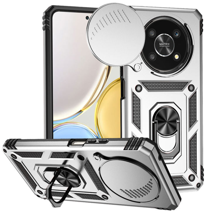 For Honor X7 X8 4G Case Slide Camera Shockproof Armor Phone Case For ...