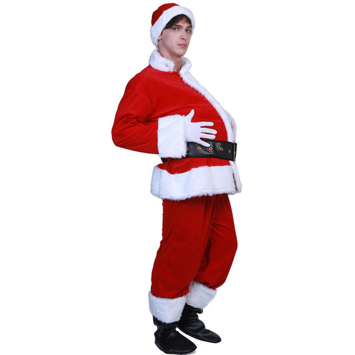 Fabric Santa Claus costume Village Christmas decorations belly prop ...