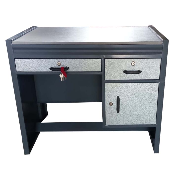 Steel Writing Table with 1 Drawer & 2 Locker-3x2 - 3 years warranty ...