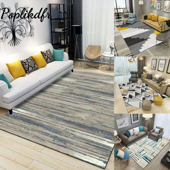 3d Modern Simple Area Rug Non Slip Non-shedding Machine Washable Floor ...