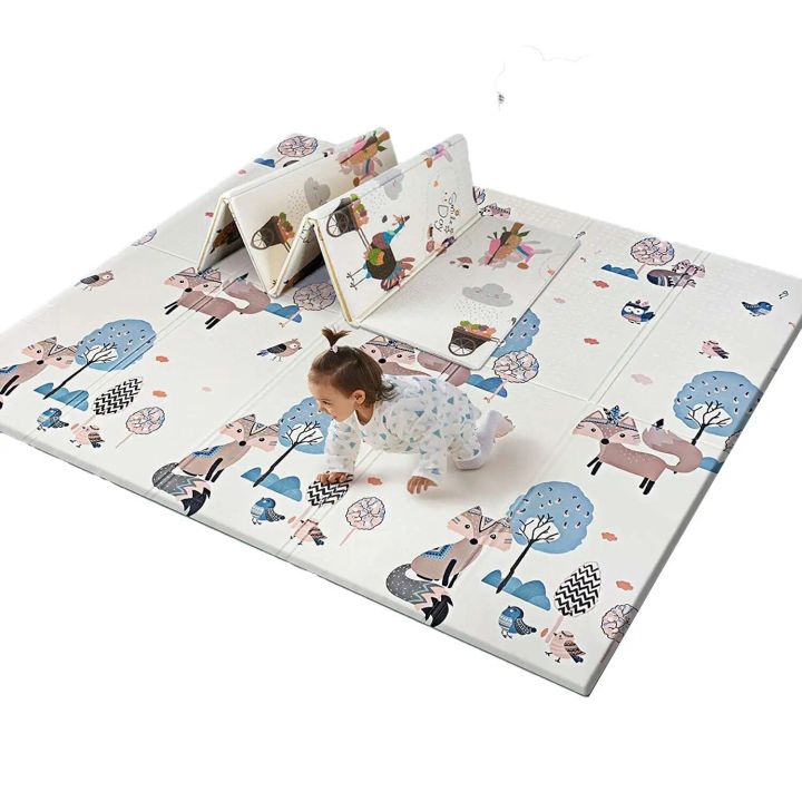 Foldable Play Mat for Baby, Extra Large Non-Toxic Tummy Time and ...
