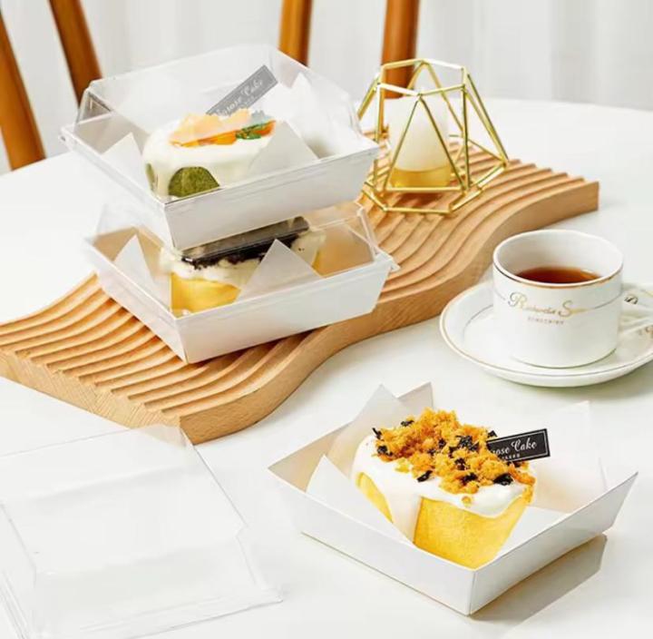 square dessert box with transparent lid dessert pack food pack | Daraz.lk