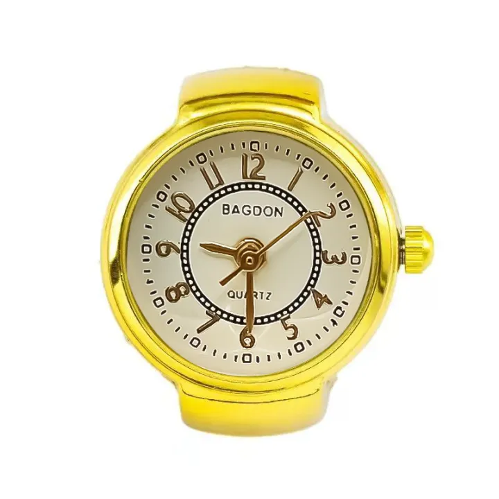 Gold Ring 2025 Watch Silver Gemstone Green Style Roman Numerals Unisex ...