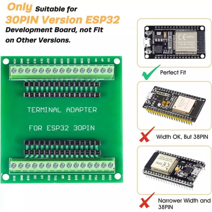 Expansion Board ESP32 Expansion Board 30Pin GPIO Breakout Board ...