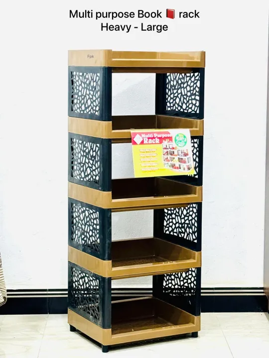 Book Rack / Storage Rack / Book Shelf 5 Layer Multipurpose Plastic ...