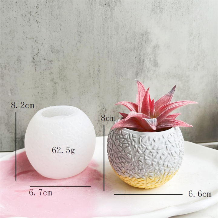 Epoxy Resin Mould Jar Gypsum Garden Decor Concrete Fish Scale Handmade ...