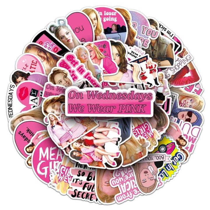 NEW 10/50Pcs Vintage Y2K Mean Girl Hot Movie Stickers Laptop Guitar ...