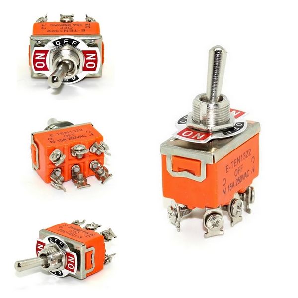 E-TEN1322 1322 6PIN Toggle Switch ON-Off-ON Rocker Power switches 15A ...