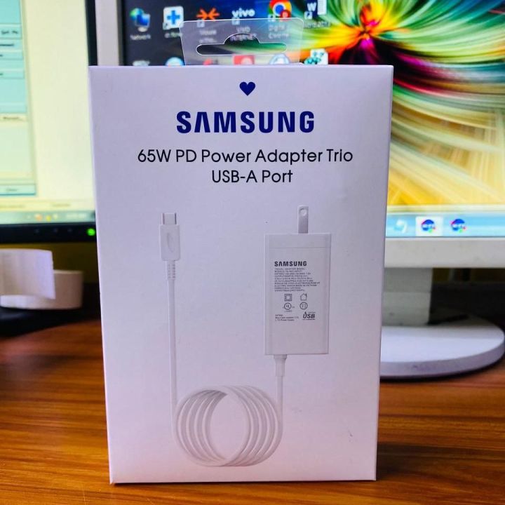 Samsung 65W PD Charger Power Adapter Trio USB - A Port For PD / Laptop ...