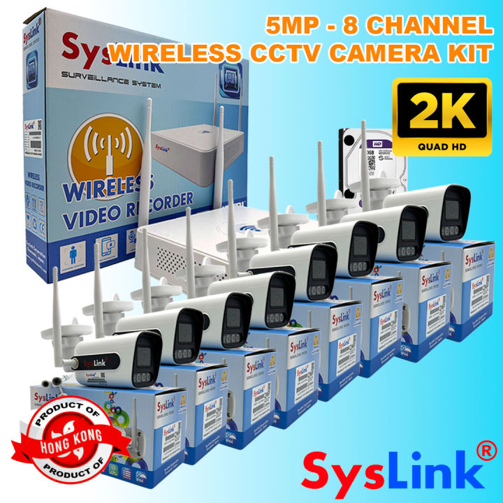 SysLink 5MP -8 Channel Wireless CCTV Camera Kit With 10Ch 5MP Wireless ...