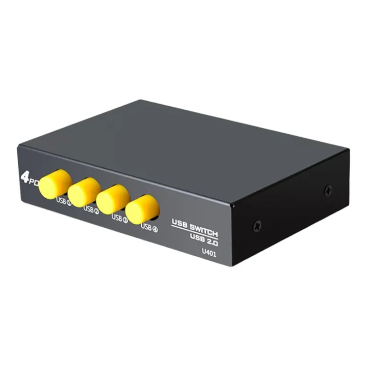 USB 2.0 4 Port Sharing Switch Switcher 4 in 1 Out Printer Adapter Box ...