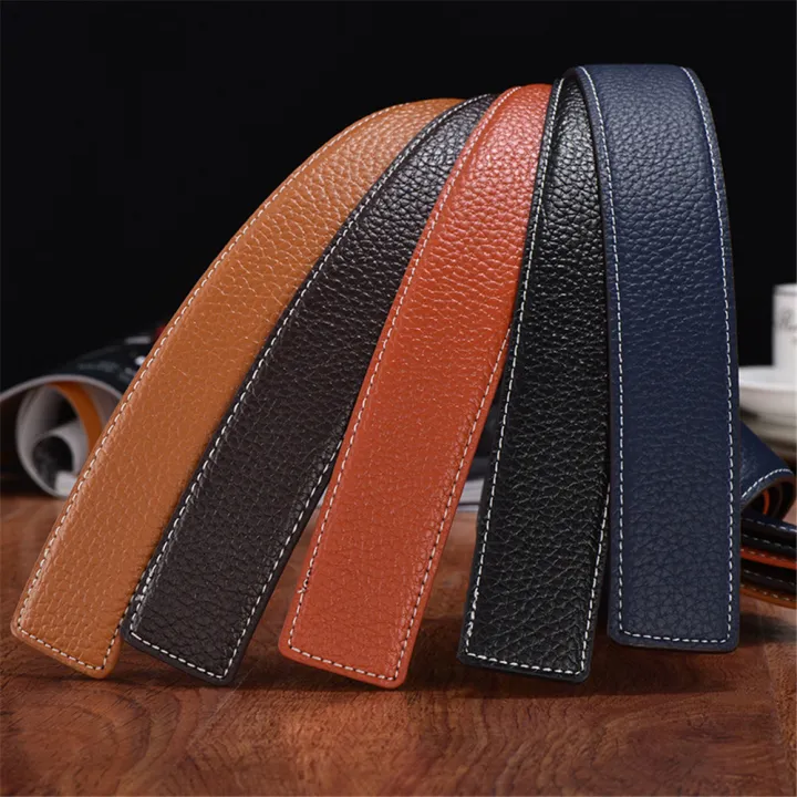 New Buttonless Leather Belt Western Belts Fashion Belt Men Belts No ...