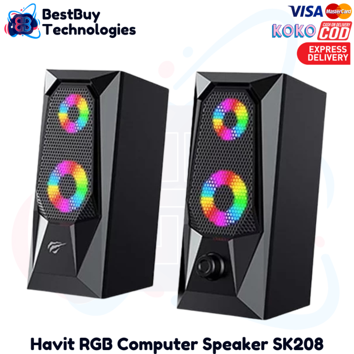 Havit SK208 RGB Light Stereo Computer Speaker SK208 | Daraz.lk
