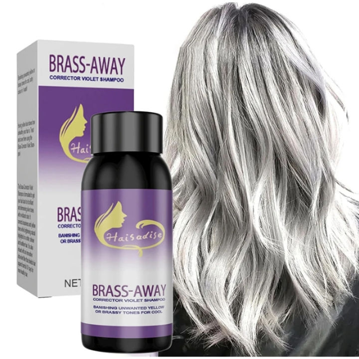 Gray Color Fixing Hair Dye Shampoo Non-irritating Purple Shampoo Blonde ...