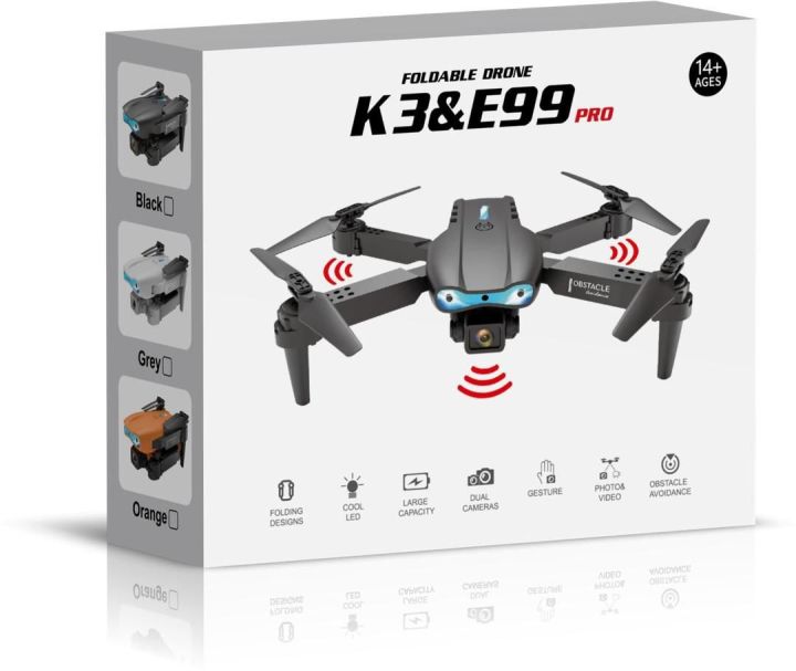E99 Pro / E88 Pro Dual Camera Drone Quadcopter Brushless - Combo Pack ...