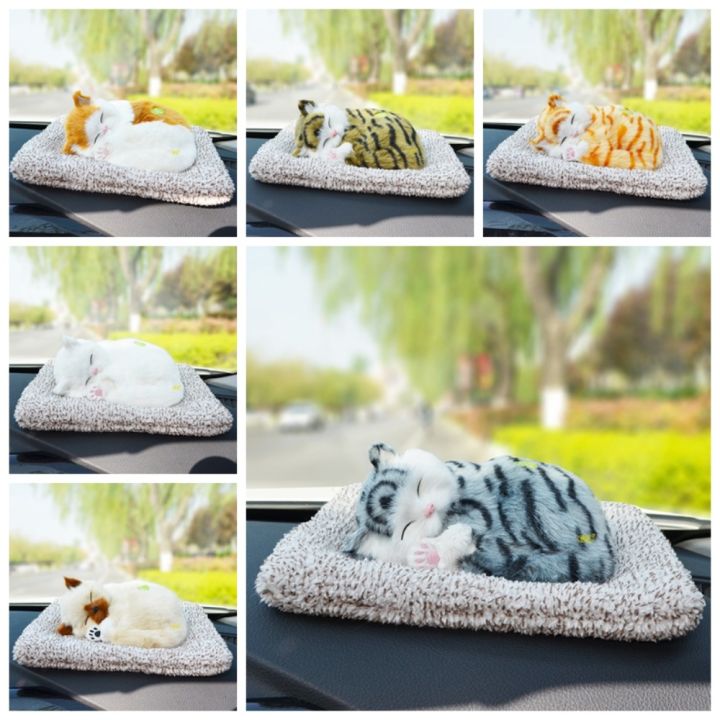 Simulation Sleeping Cats Plush Cats/Dogs Simulation Mini Cat Ornament ...