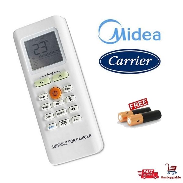 Midea AC Remote Controller & Free Batteries | Daraz.lk