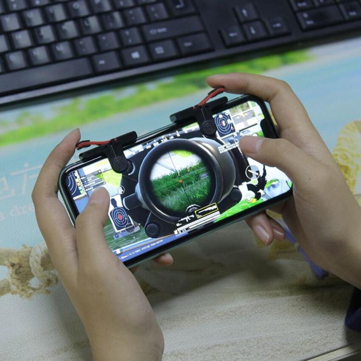 1 Pair Mobile Phone Gaming Trigger Gamepad Button Handle For Shooter Controller Keypads Grip ...