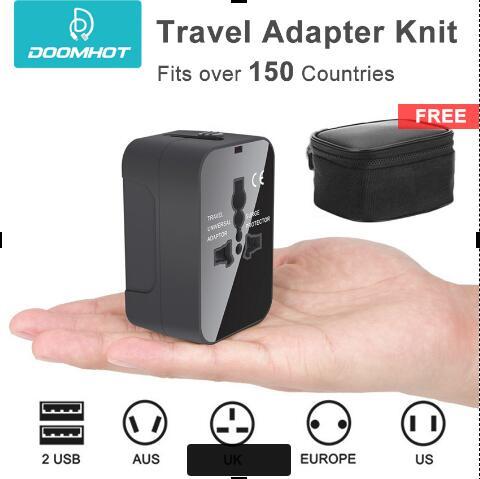 DoomHot Multi-Outlets Travel Adapter All in One International Universal ...