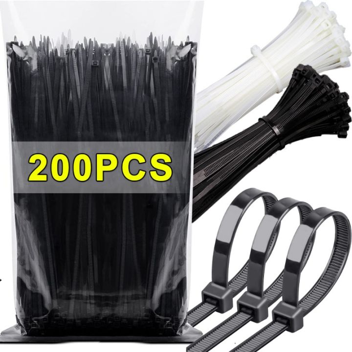 Nylon Cable Adjustable Self-Locking Cord Straps Fastening Loop Reusable ...