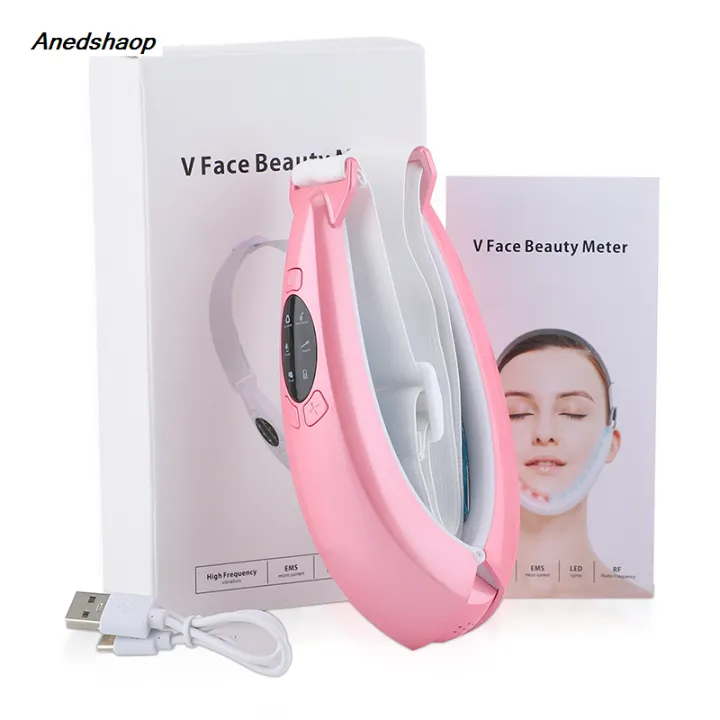 Anedshaop micro current facial slimming device, red and blue light ...