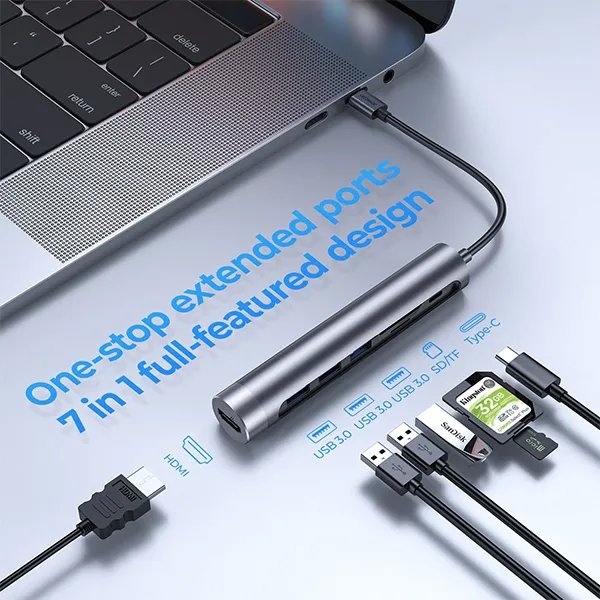 Joyroom 7 in 1 Concealed Docking Station Hub (S-H112) | Daraz.lk