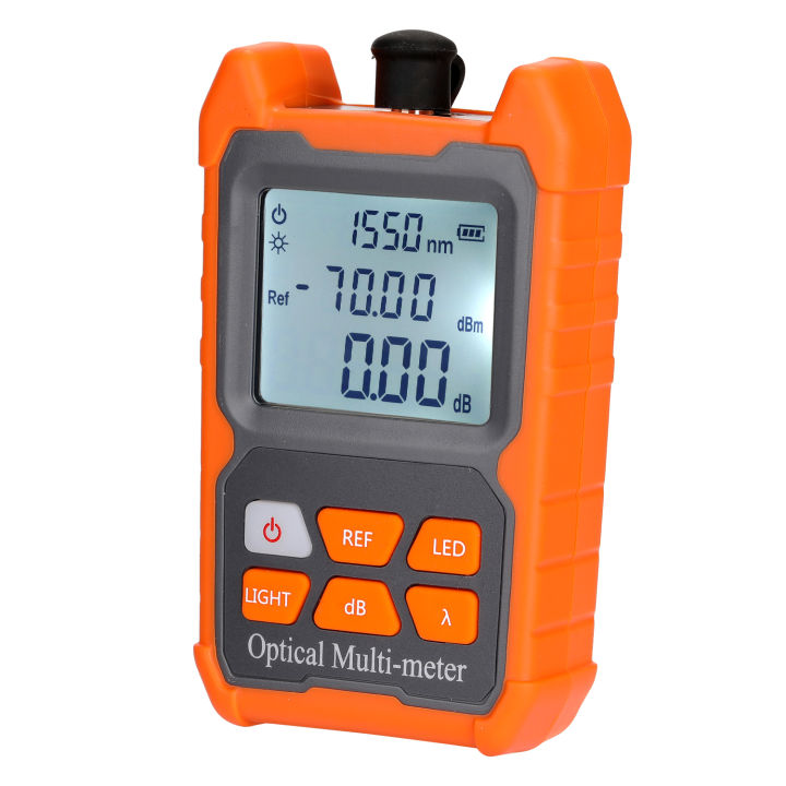 Portable Mini Fiber Optical Power Meter 8 Wavelengths with LED Light ...