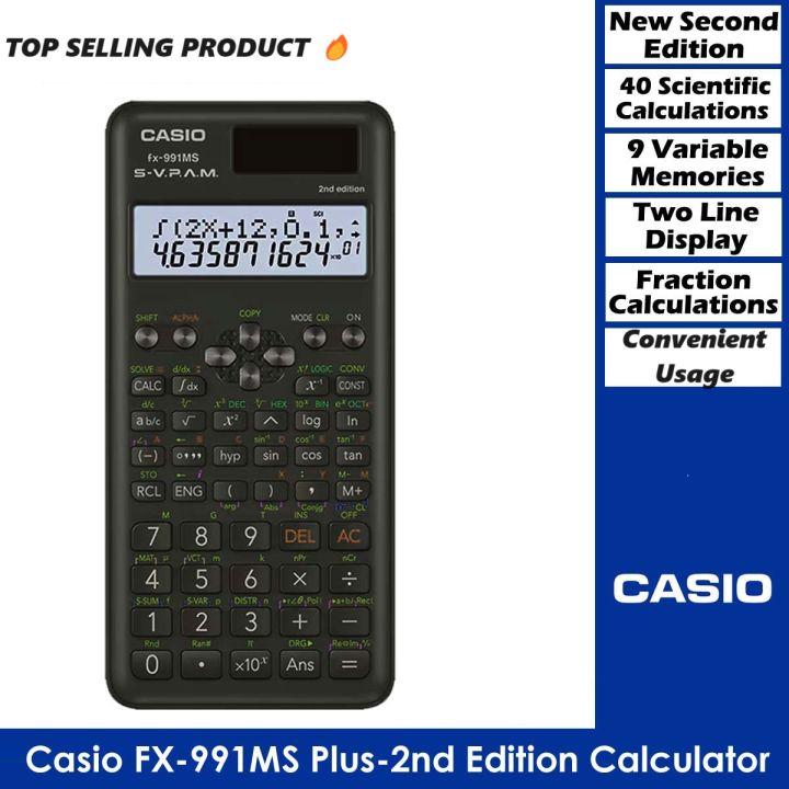 Casio FX-991MS 2nd Edtion 2nd Gen Non-Programmable Scientific ...