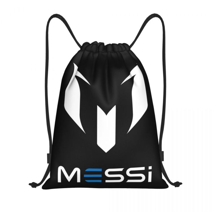 White Messis 10 Football Soccer Drawstring Backpack Women Men Gym Sport ...