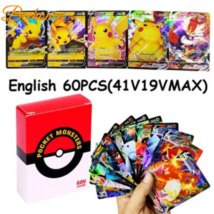 New 60pc Pokemon Card 41V+19vmax pokemon card box on ale cheap price ...