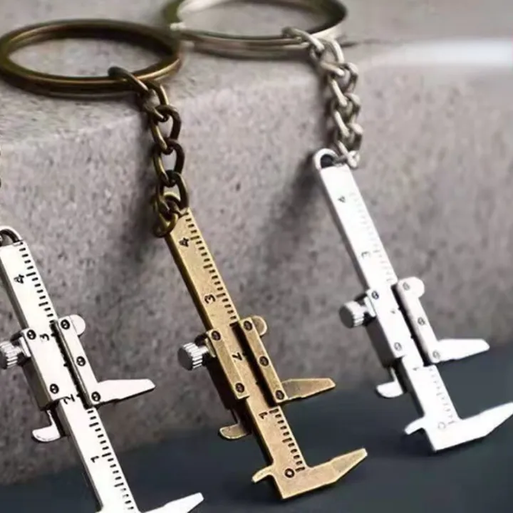【ZOSR】Men Portable Mini Metal Ruler Vernier Caliper Ruler Key Chain ...