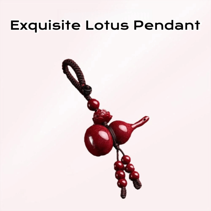 Fashion Carved Gourd Keychain Chinese Style Woven Lotus Keychain Unisex ...