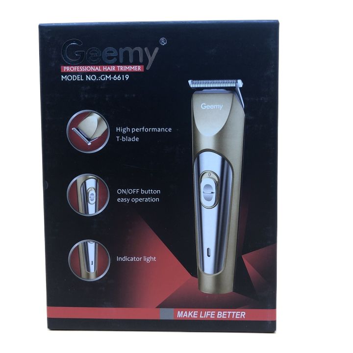 GEEMY GM6619 Rechargeable Hair Grooming Usb Charge Electric Blade ...
