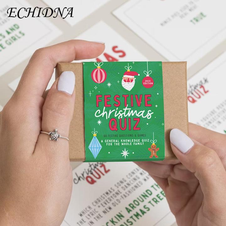 Christmas Quiz Card Fun Christmas Trivia Game Card Set Interactive ...